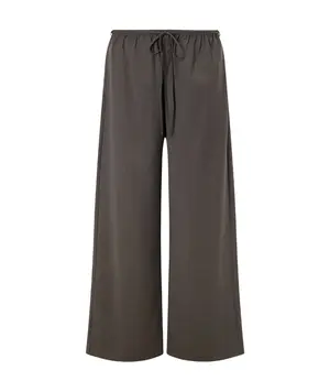 ST. AGNI Everyday Wool-blend Wide-leg Pants - Brown