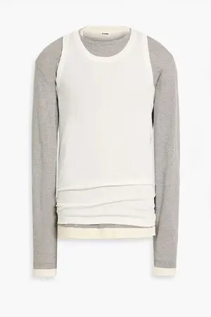 JIL SANDER Layered Cottonjersey Tshirt