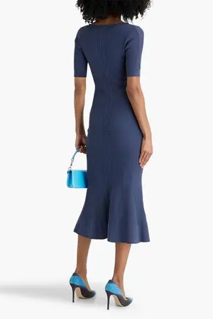 Herve Leger Aria Ribbed-knit Midi Dress