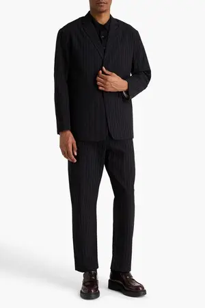 Rag & Bone Striped Cotton And Silk-blend Suit Jacket - Black