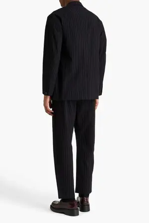 Rag & Bone Striped Cotton And Silk-blend Suit Jacket - Black