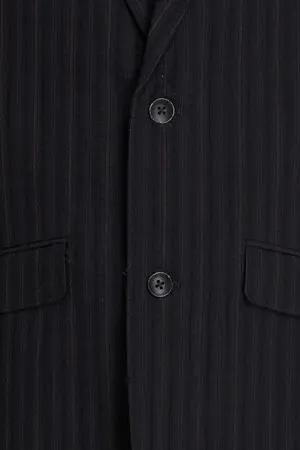 Rag & Bone Striped Cotton And Silk-blend Suit Jacket - Black