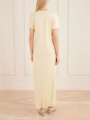 ANINE BING Wynne Tencel™ Lyocell-blend Jersey Maxi Dress - Neutrals