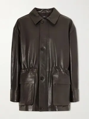 ARMA Textured Leather Jacket - Brown