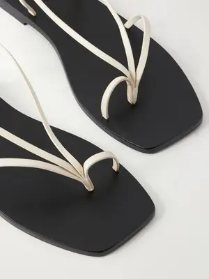 A.emery Nolan Leather Gladiator Sandals - Neutrals