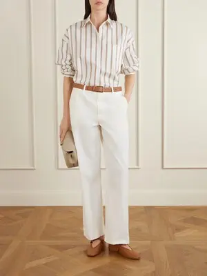TWP Striped Cotton-poplin Shirt - Neutrals