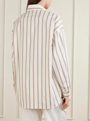 TWP Striped Cotton-poplin Shirt - Neutrals