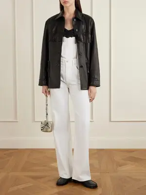 NILI LOTAN Gus Fringed Leather Jacket