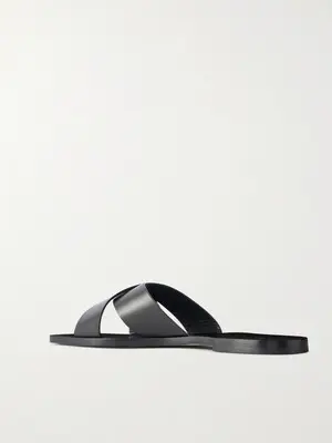 AeydĒ Faye Leather Criss-cross Slides