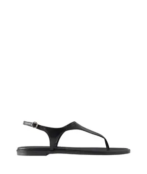 AeydĒ Raine Leather Thong Sandals - Black