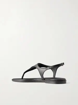 AeydĒ Raine Leather Thong Sandals - Black