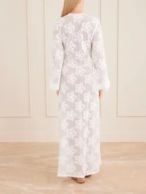Miguelina Jane Embroidered Cotton Coverup