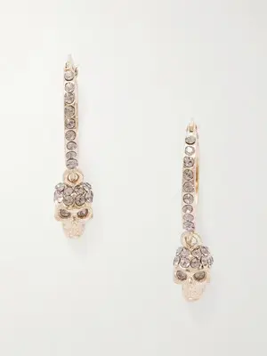 Alexander McQueen Skull Mini Creole Hoop Earrings - Gold