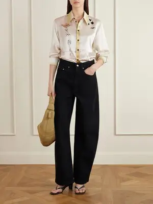 LEMAIRE Printed Silk-satin Shirt