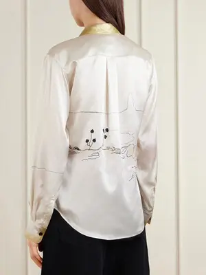 LEMAIRE Printed Silk-satin Shirt