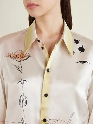 LEMAIRE Printed Silk-satin Shirt