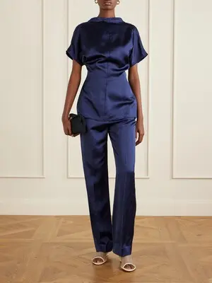 Tove Beatrix Dupioni Blouse - Blue