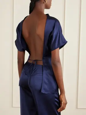 Tove Beatrix Dupioni Blouse - Blue