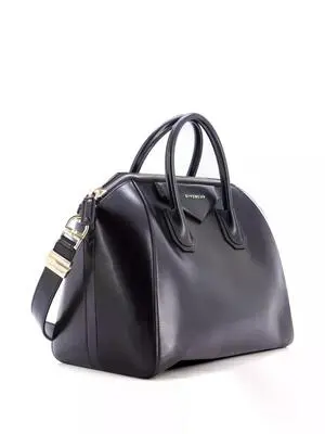 Givenchy Antigona Glazed Leather Small Satchel - Black