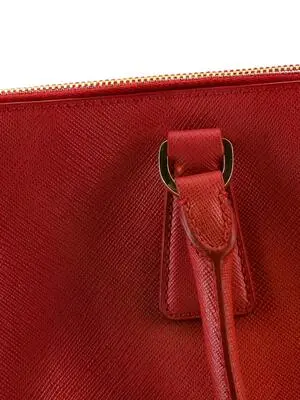 Prada Large Saffiano Leather Tote Bag - Red