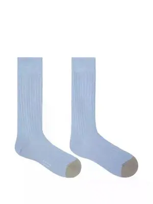Paul Smith Ribbed-knit Mid-calf Socks - Blue
