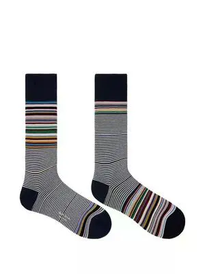 Paul Smith Striped Crew Socks - Blue