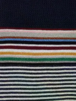 Paul Smith Striped Crew Socks - Blue