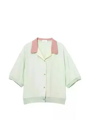 Versace Embroidered Short Sleeve Shirt - Green