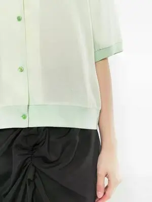 Versace Embroidered Short Sleeve Shirt - Green