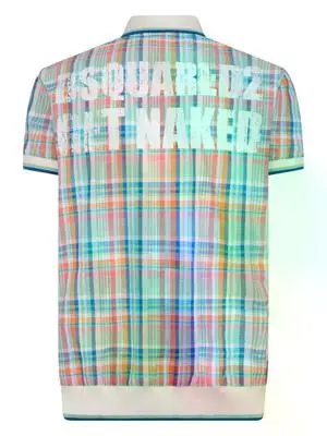 Dsquared2 Logo-print Checked Polo Shirt
