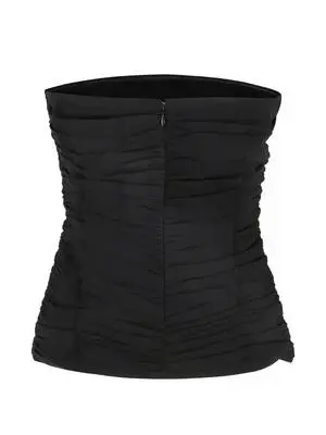 HERSKIND Ringo Ruched Strapless Top - Black