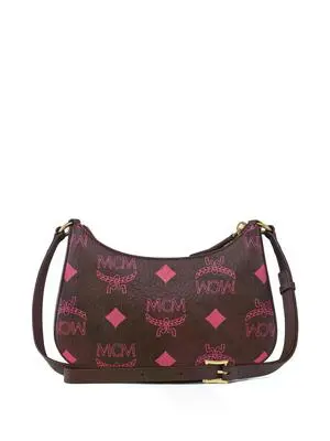 Mcm Small Aren Duo Maxi Visetos Shoulder Bag - Brown