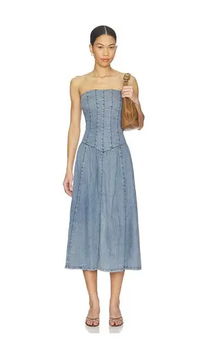Heartloom Ronan Denim Corset Dress - River