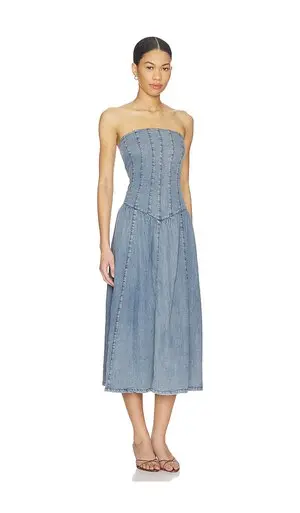 Heartloom Ronan Denim Corset Dress - River
