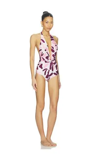 ADRIANA DEGREAS Floral Halterneck Swimsuit - Unique