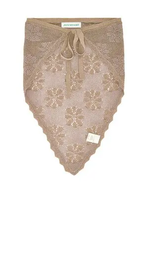 ASTA RESORT X Pointelle Bandanna In Taupe