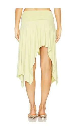 MADISON THE LABEL Asymmetric Hem Skirt