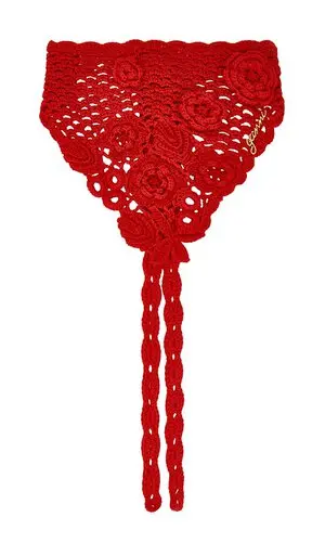 GANNI Crochet Head Scarf - Goji Berry