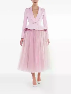 ARAFTU Peplum Tulle-skirt Dress - Pink