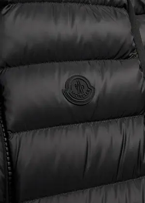 Moncler Quilted Shell Gilet With Logo Appliqu - Black