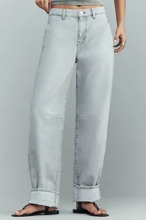 Ag Cotton Mercer High-rise Tapered Jeans - Sensory