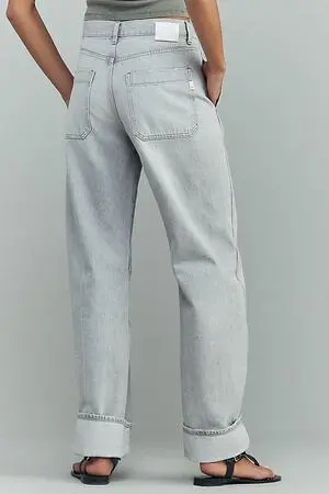 Ag Cotton Mercer High-rise Tapered Jeans - Sensory