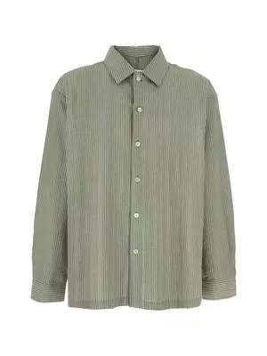 COOR Striped Cotton Shirt - Green
