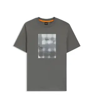 BOSS Printed-artwork T-shirt In Cotton Jersey