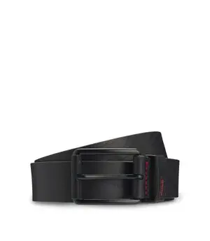 Hugo Pin-buckle Buffalo Leather Belt - Black