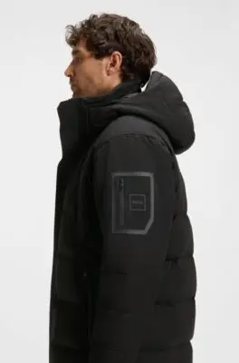 BOSS Water-repellent Down Parka Jacket - Black