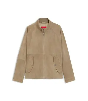 Hugo Suede Regular-fit Jacket - Beige