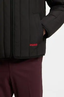 Hugo Logo-detail Quilted Jacket