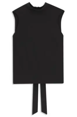 BOSS Regular-fit Tie Neck Blouse