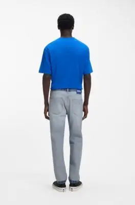 Hugo Regular-fit Jeans In Inside-out Denim - Light Blue